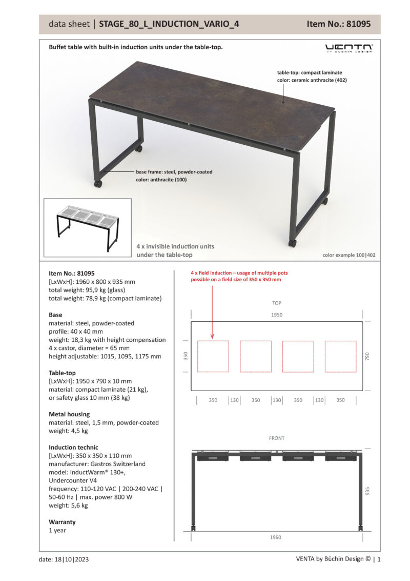 INDUCTION WARM - VENTADESIGN